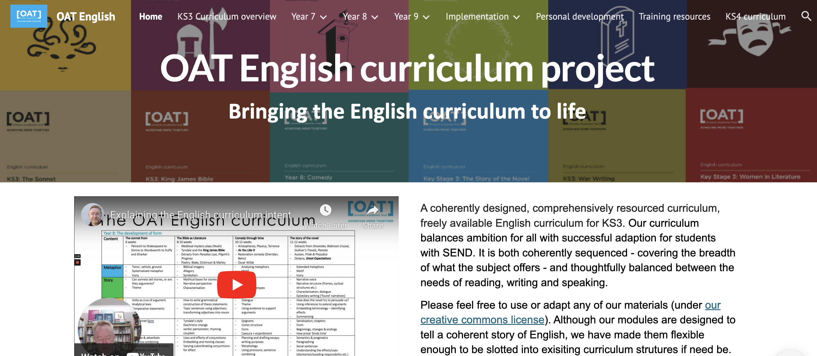 OAT English curriculum project – David Didau